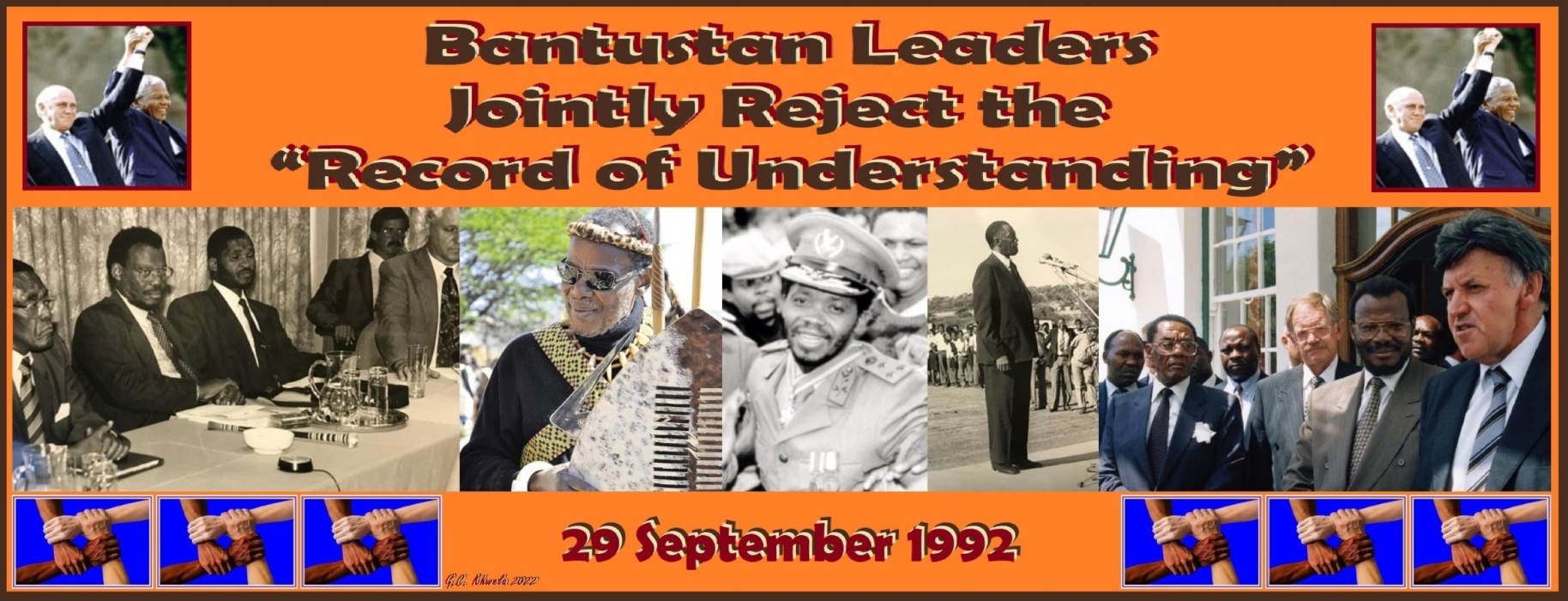 Bantustan Leaders Jointly Reject the Mandela-De Klerk “Record of ...