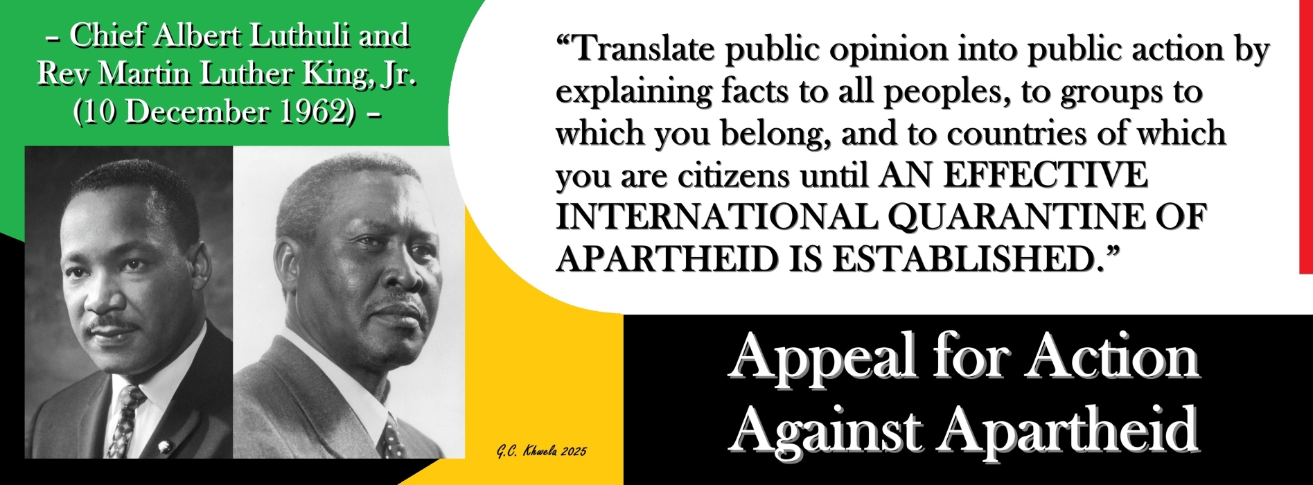 Chief Albert Luthuli and Reverend Martin Luther King: “Appeal for ...