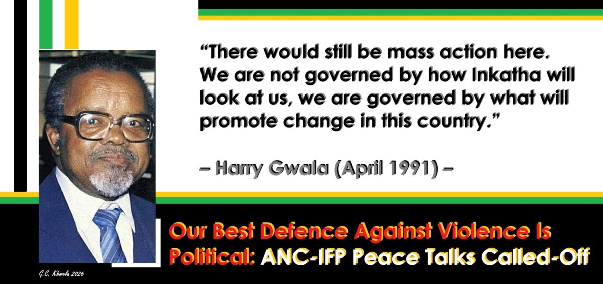 Our Best Defence Against Violence Is Political: ANC-IFP Peace Talks ...